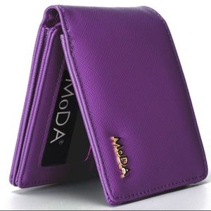 Moda | Bags | Classic Moda Purple Faux Leather Bifold Wallet | Poshmark